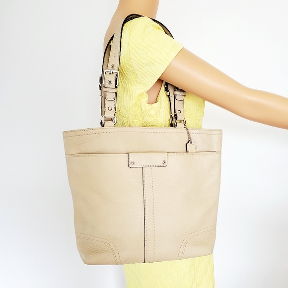 Coach | Bags | Coach Hamilton Tote Pebble Leather Light Tan | Poshmark